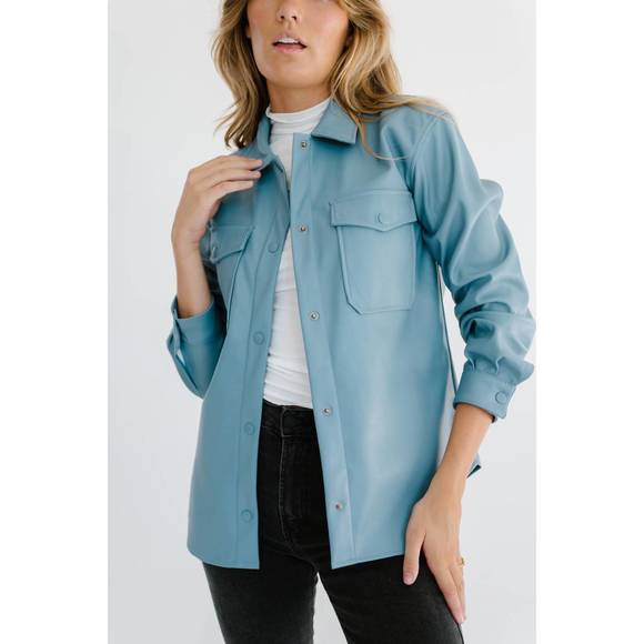 Love Tree | Jackets & Coats | New Love Tree Pleather Snap Button ...